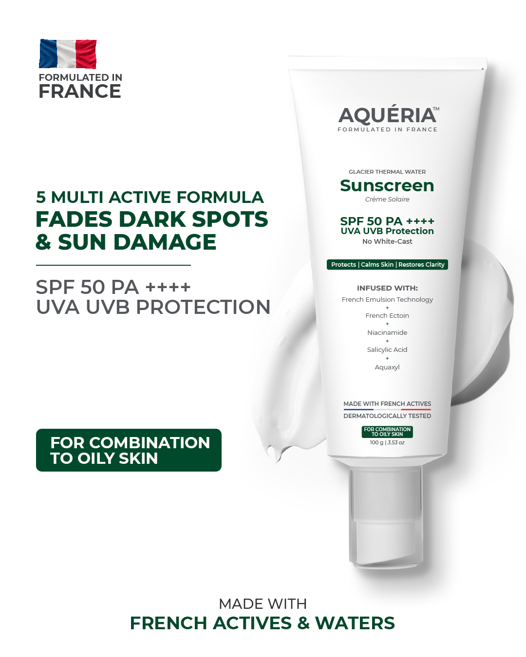 Acne Sunscreen SPF 50 PA++++ for Oily & Acne-Prone Skin | Aqueria®